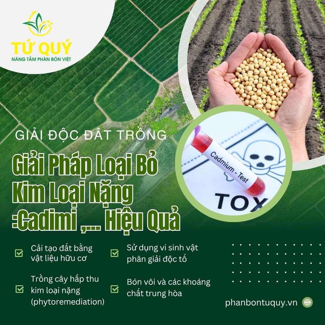 cách giải độc đất trồng cây bị nhiễm cadimi